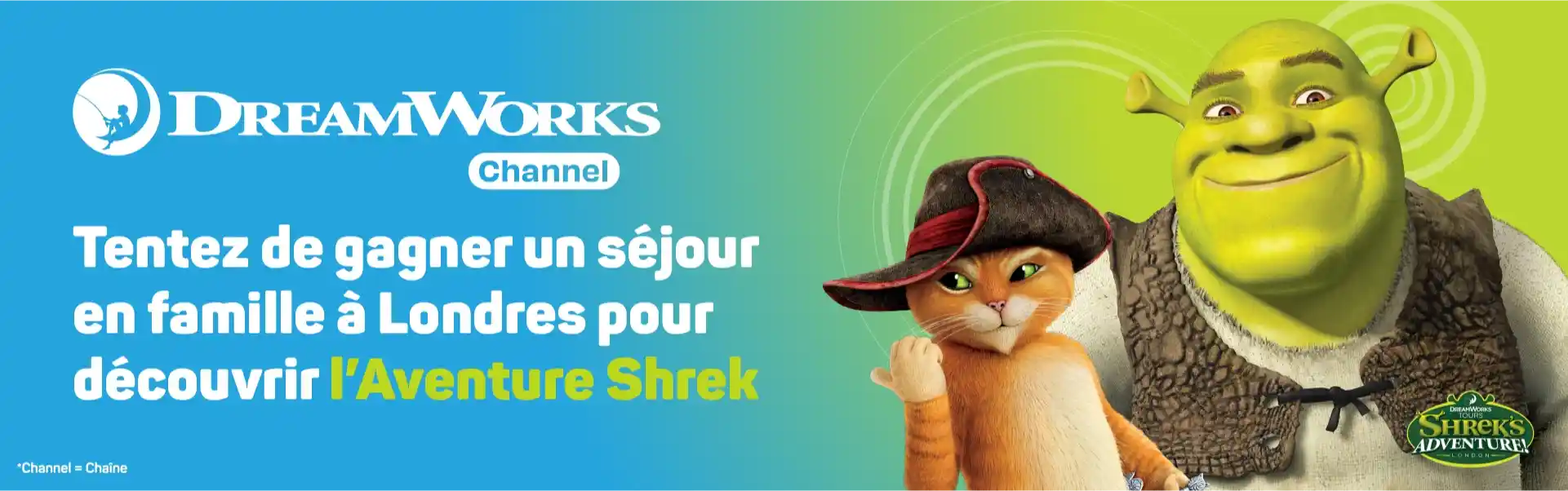 2 voyages pour 4 personnes à Londres avec des entrées "Shrek's ...