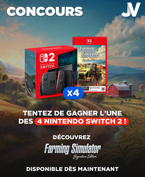 4 consoles de jeux Nintendo Switch 2 avec 1 jeu vidéo "Farming ...